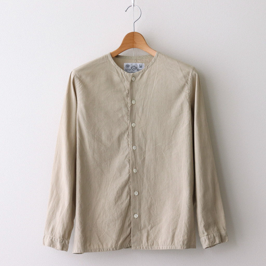 G.D CREW NECK SHIRT JACKET #beige [no.6779] – DOKODO