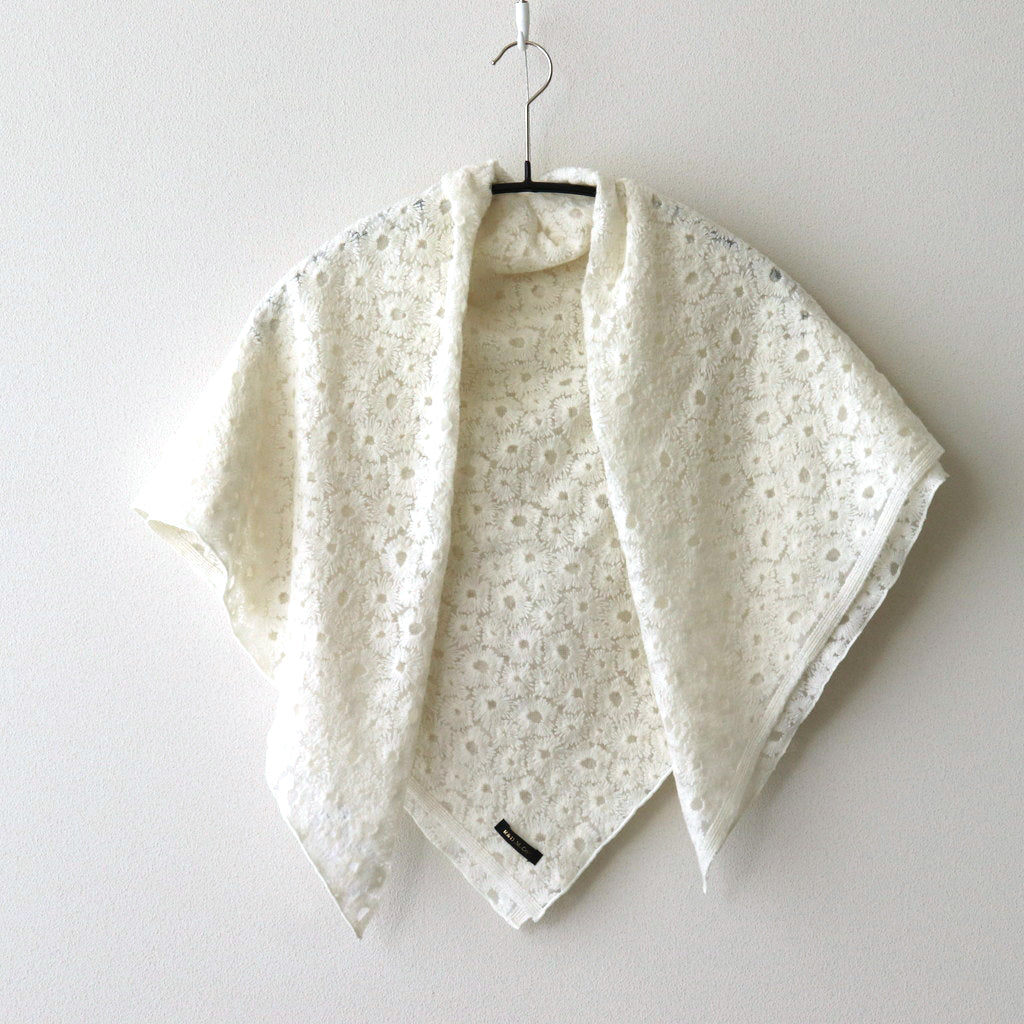 LACE FLOWER SCARF #white [no.6980] – DOKODO