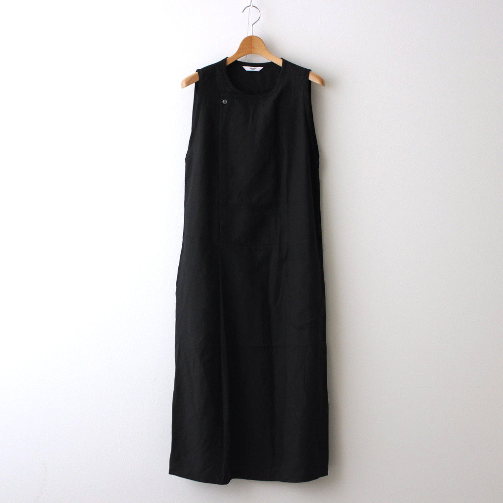 Triple Washer Linen 3D Dress #001 Black [UT232OP025] – DOKODO