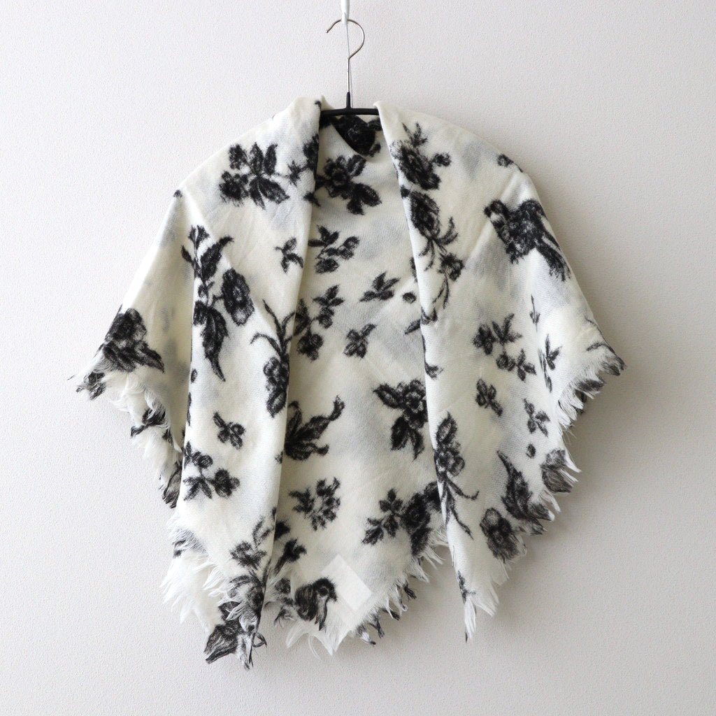 GARDEN WOOL SHAWL #black [no.6757] – DOKODO
