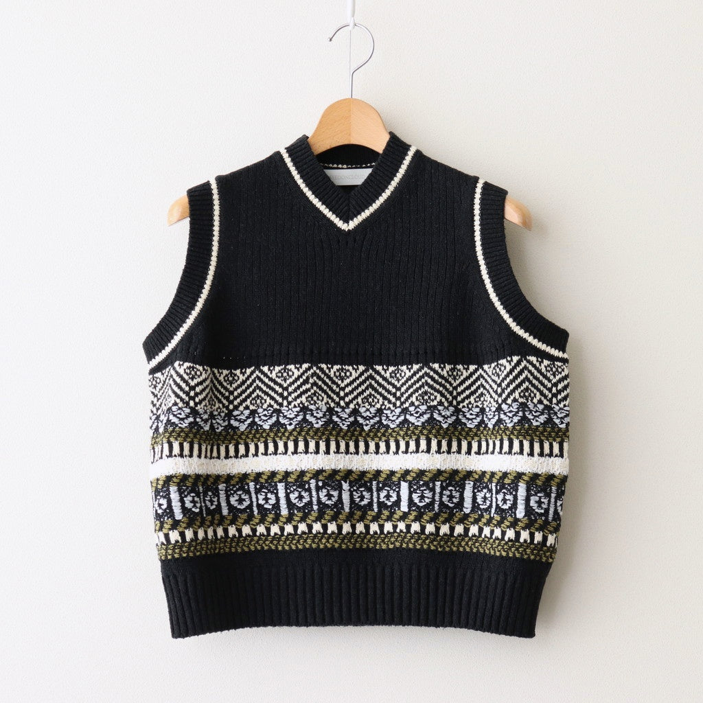 family traditions knit vest #Black [251803] – DOKODO