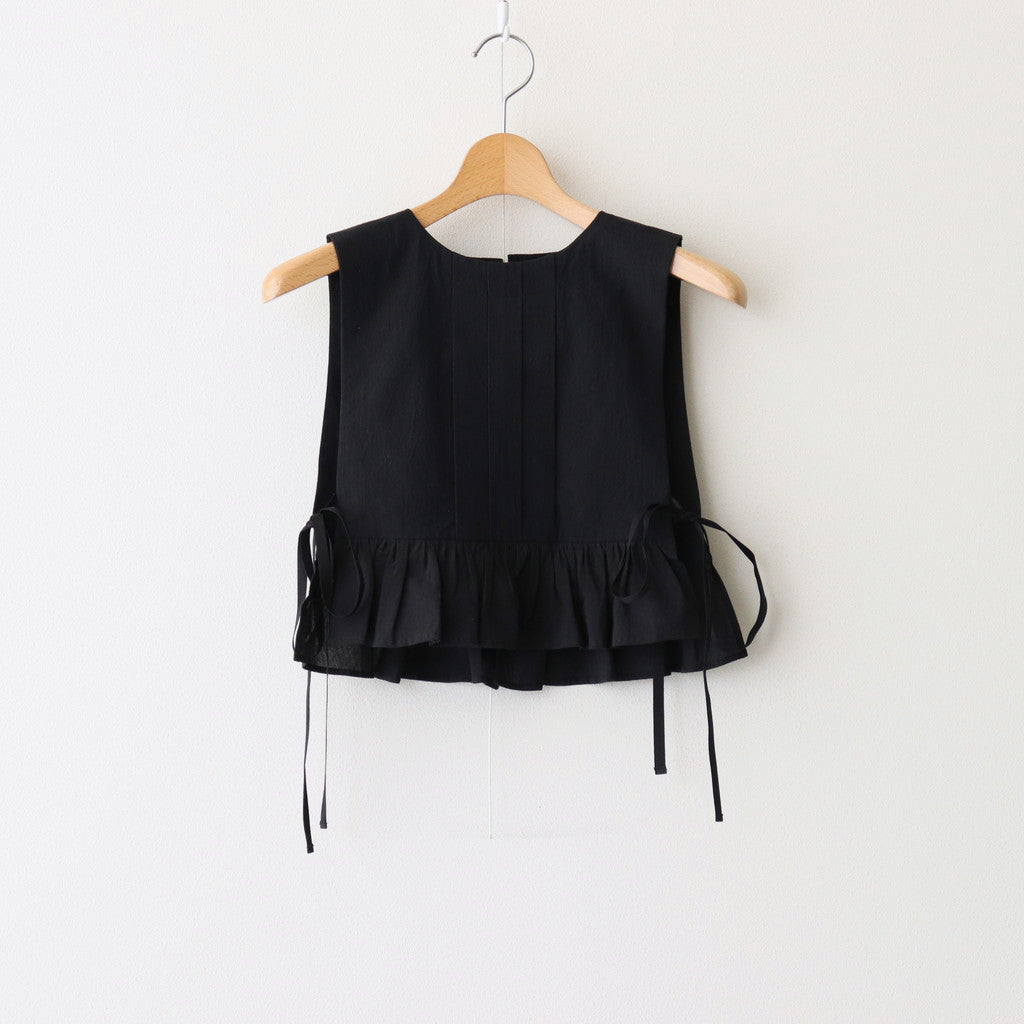 薄氷の汀 Tucked kraplap vest #black [TLF-125-ac001-tp] – DOKODO