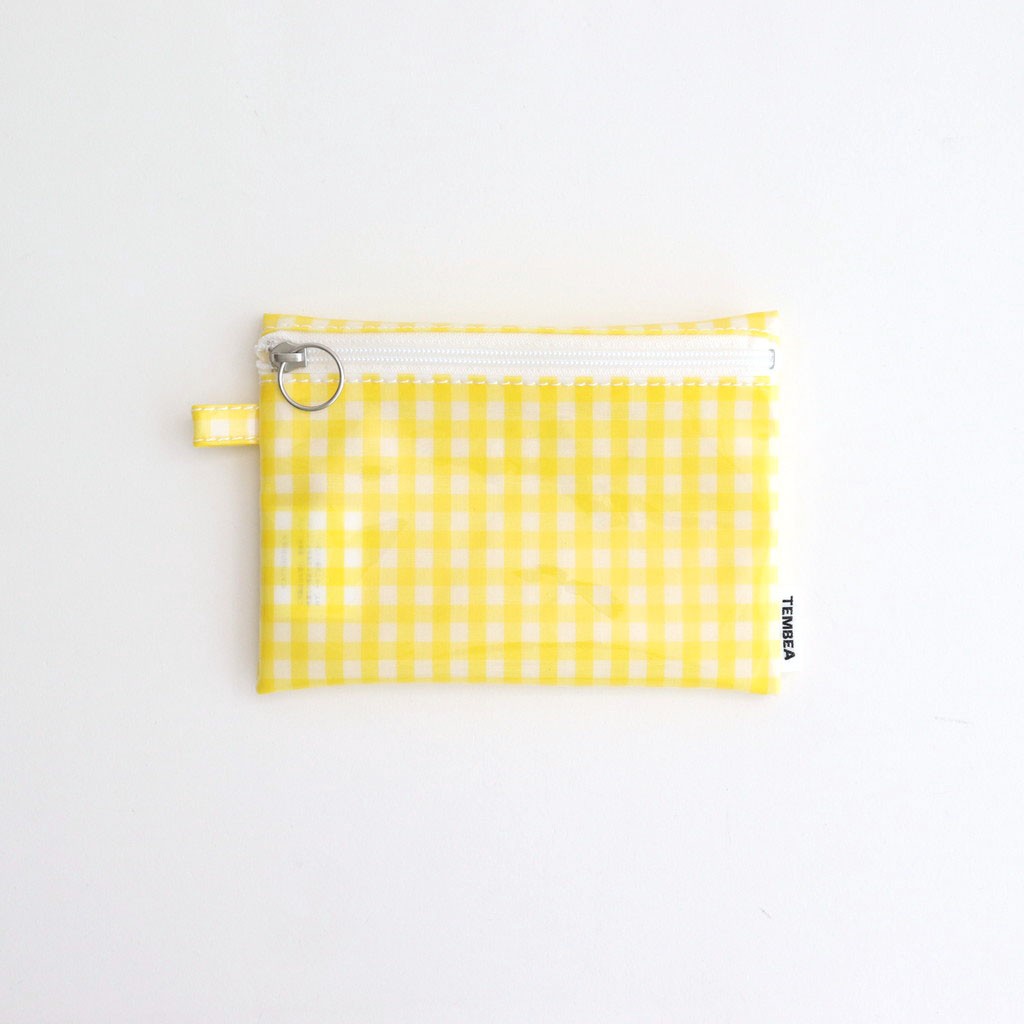 FLAT POUCH MEDIUM #GINGHAM YELLOW [TMB-2565H] – DOKODO