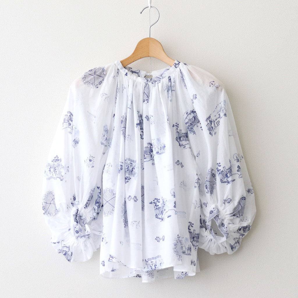 GATHER SMOCK #London Blue Willow [no.7447] – DOKODO
